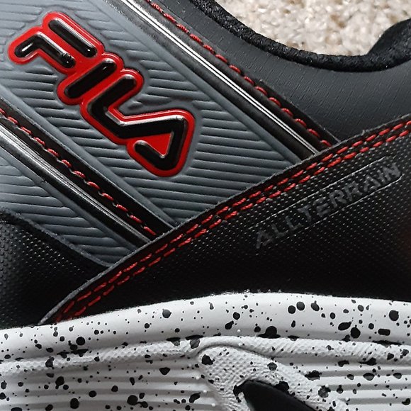 Fila | Shoes | Mens Fila All Terrain Black Red Gray Peake 23 ...